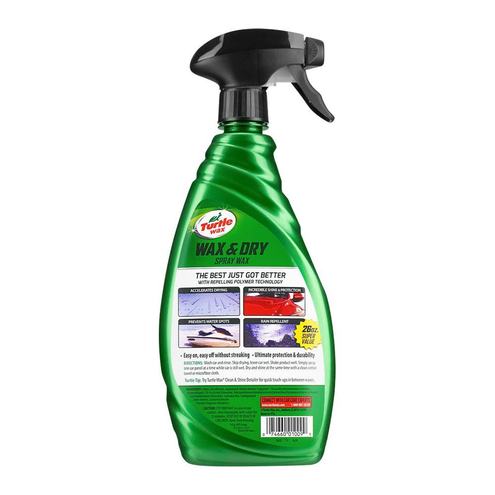 Order Turtle Wax 1-Step Wax & Dry Spray Wax, 769ml, T-9 Online at Best ...