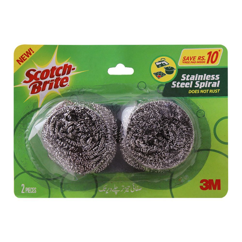 Buy Scotch Brite Stainless Steel Spiral, Twin Pack Online at Best Price ...