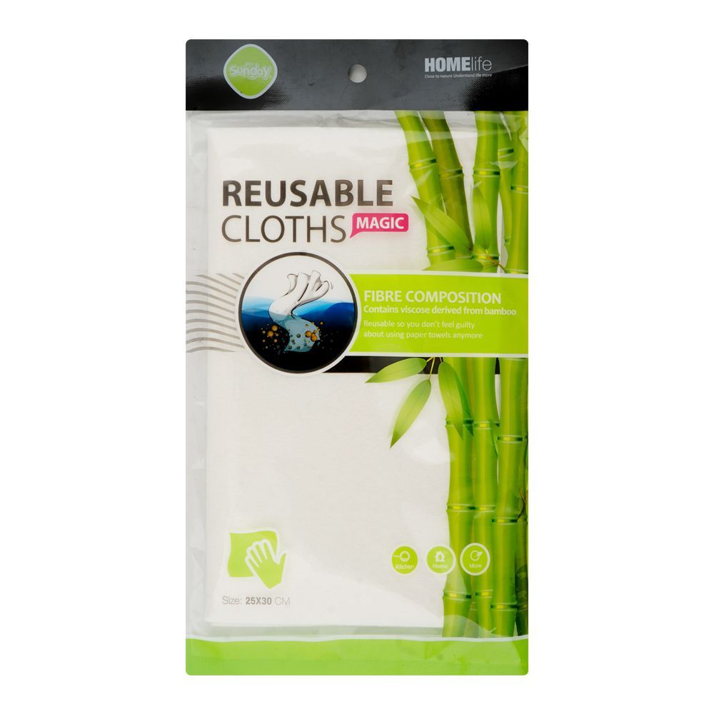 Home Life Reusable Magic Cloths, 25 x 30cm