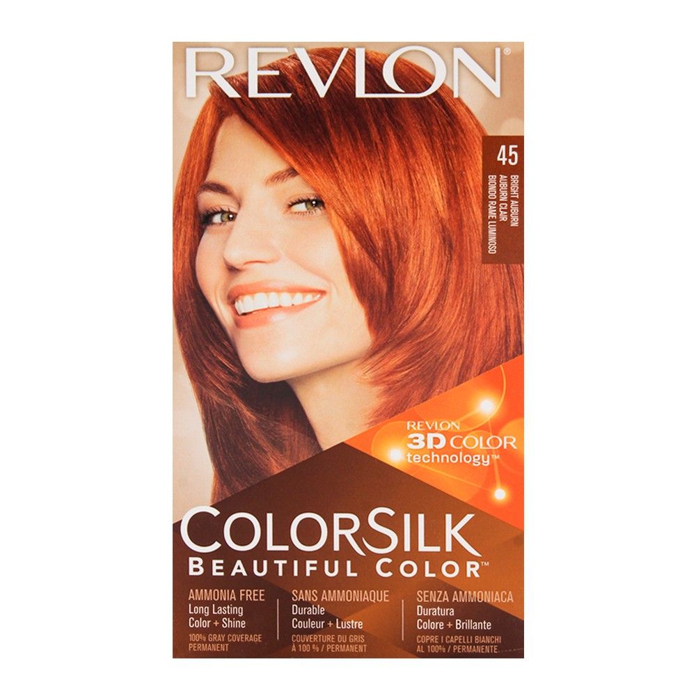 Buy Revlon Colorsilk Bright Auburn Hair Color 45 Online at Special ...