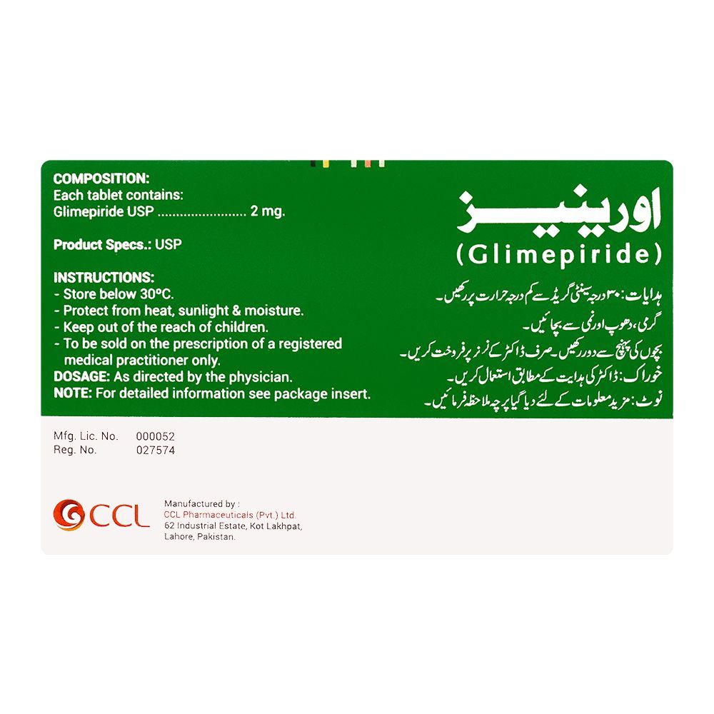 Buy CCL Pharmaceuticals Orinase Tablet, 2mg, 20-Pack Online at Special ...
