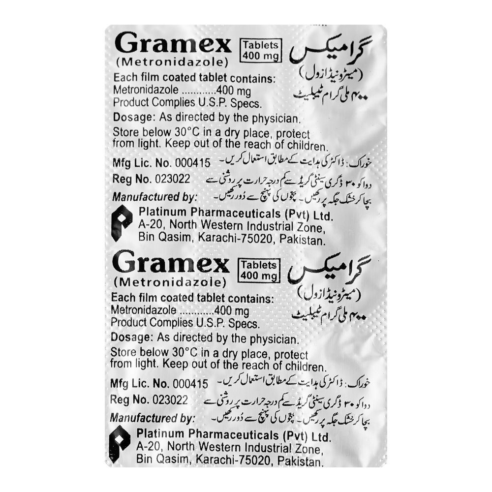 Platinum Pharmaceuticals Gramex Tablet, 400mg, 1-Strip