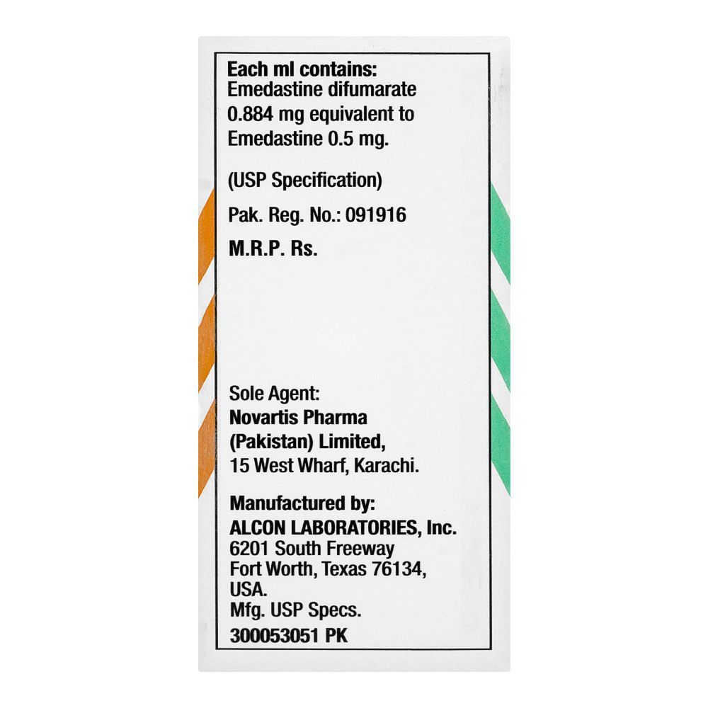 Purchase Novartis Pharmaceuticals Emadine Ophthalmic Solution, 5ml ...