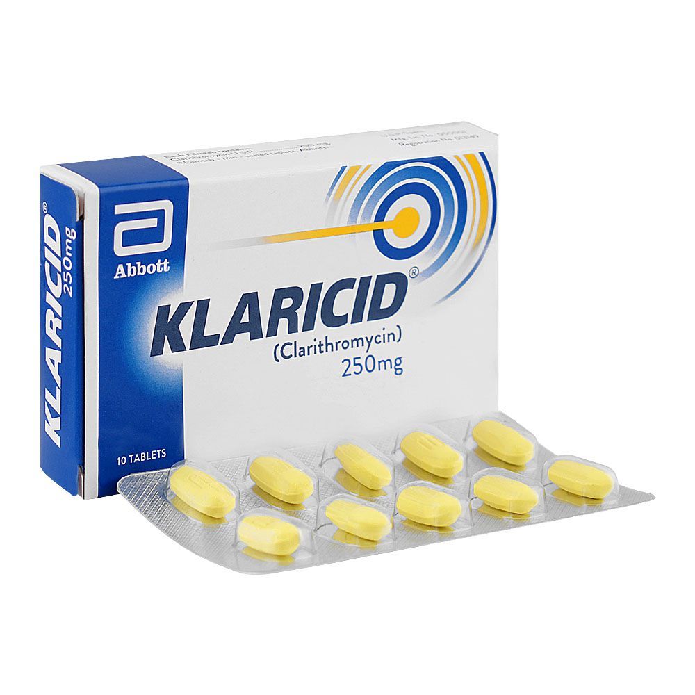 Klaricid 250mg, Strip (10 Tablets)