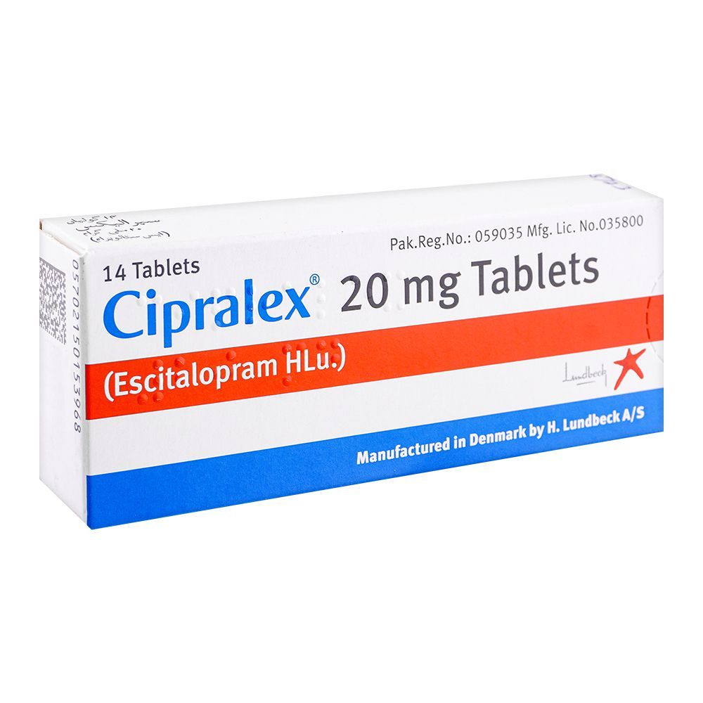 Purchase Lundbeck Pvt. Ltd. Cipralex Tablet, 20mg, 14-Pack Online at ...