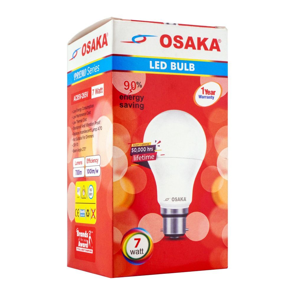 Purchase Osaka LED Bulb, 7W, E27, Day Light Online at Special Price in ...