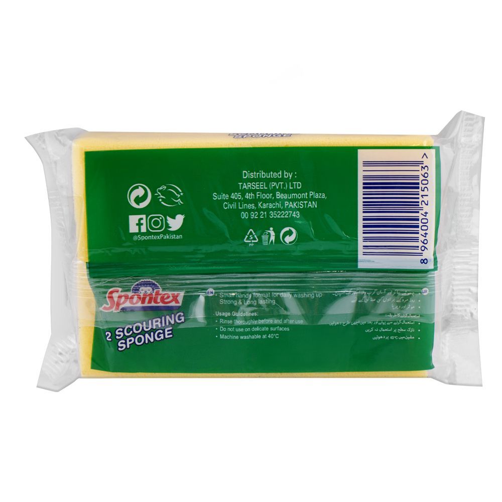 Spontex Scouring Sponge Twin Power Pack, 1-Pack