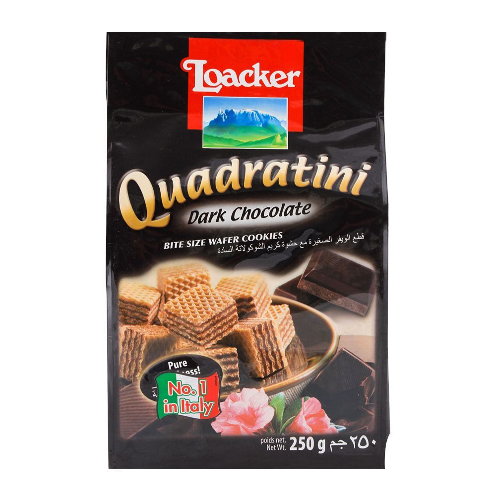 Buy Loacker Quadratini Dark Chocolate Wafer 250gm Online at Best Price ...