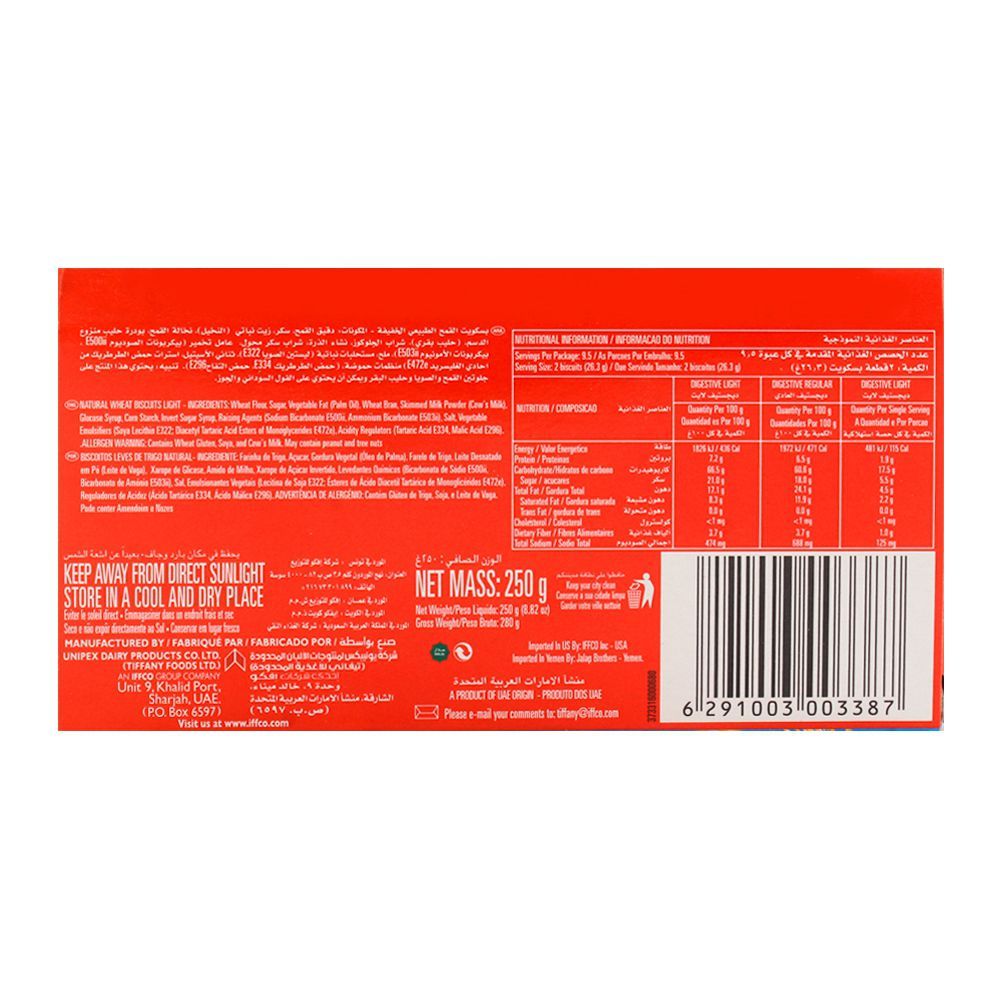 Buy Tiffany Digestive Light Biscuit 250gm Online at Special Price in ...