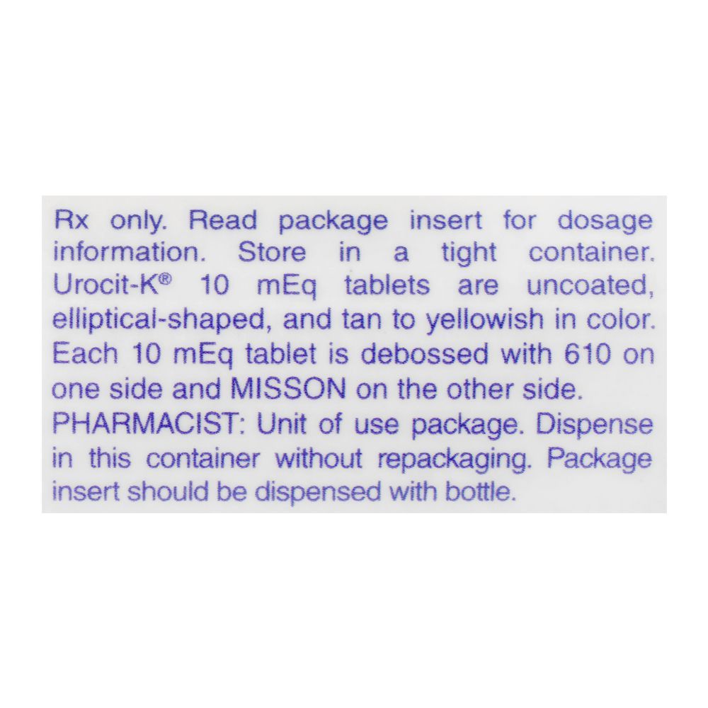 Urocit-K 1080mg Tablets, Bottle (30 Tablets)