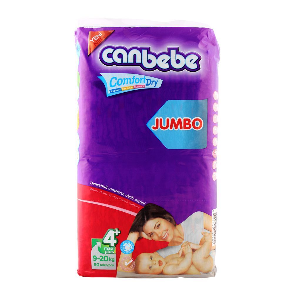 Order Canbebe Jumbo Maxi Plus No. 4+, 9-20 KG 50-Pack Online at Best ...