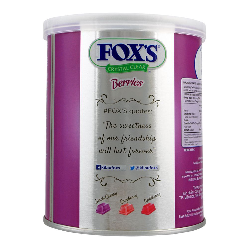 Order Fox's Crystal Clear Berries Flavored Candy, Tin, 180g Online at ...