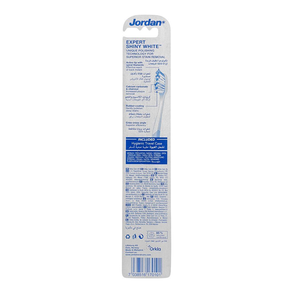 Buy Jordan Expert Shiny White Toothbrush With Case, Medium Online at ...
