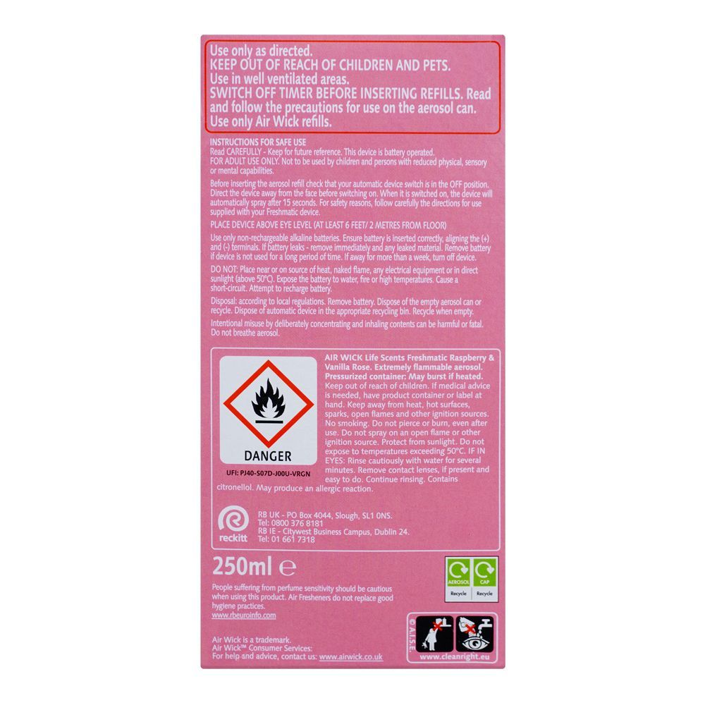 Order Airwick Life Scents Raspberry & Vanilla Automatic Spray, Refill ...