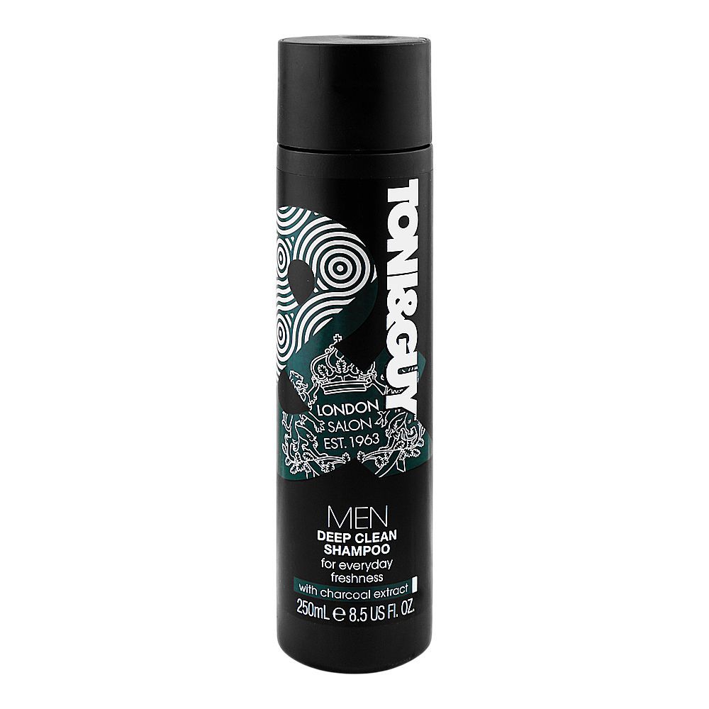 Toni & Guy Men Deep Clean Charcoal Extract Shampoo, 250ml
