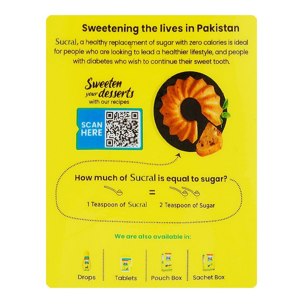 Sucral Zero Calories Sweetener Jar, 400g