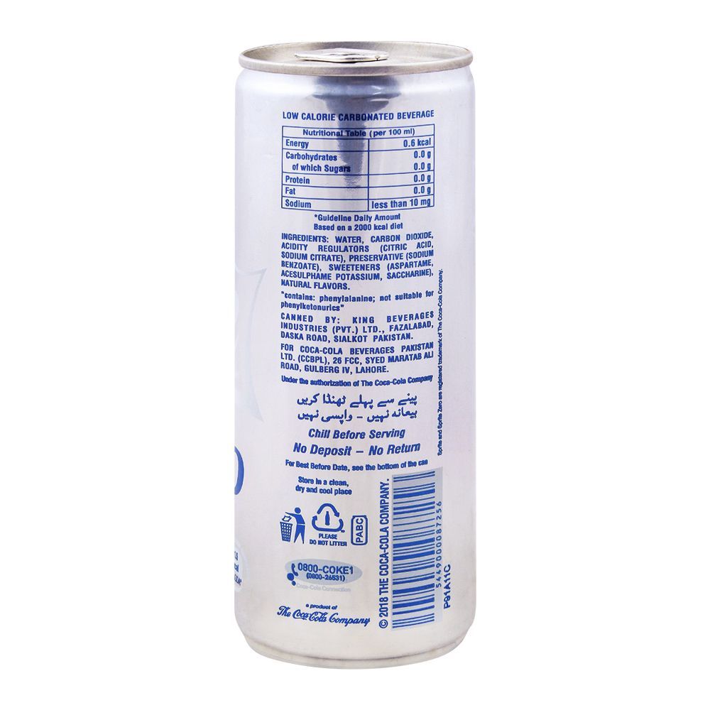 Buy Sprite Zero Can Local 250ml, 12 Pieces Online at Best Price in ...