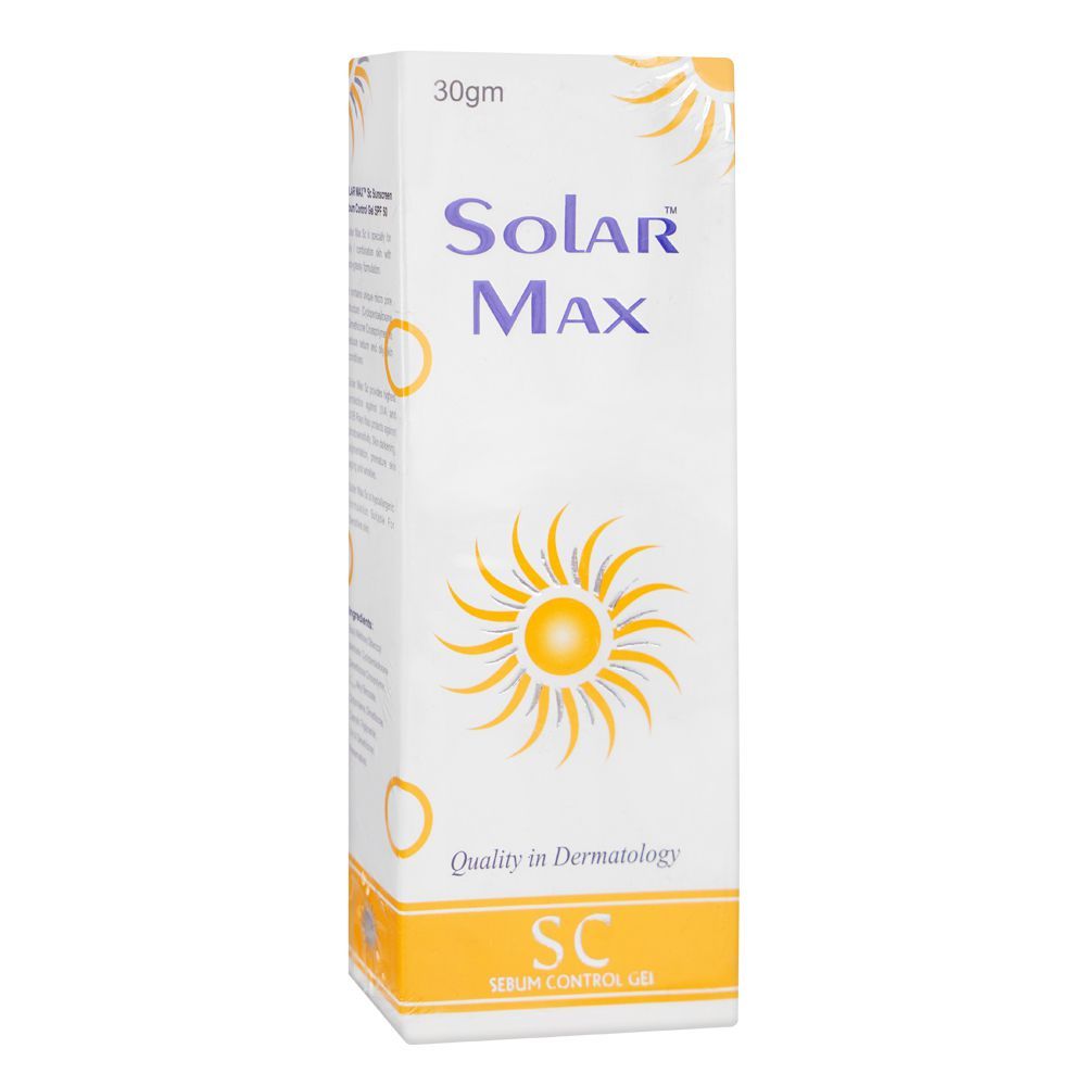 Order Solar Max Sunscreen Sebum Control Gel, SPF-50, 30g Online at Best ...