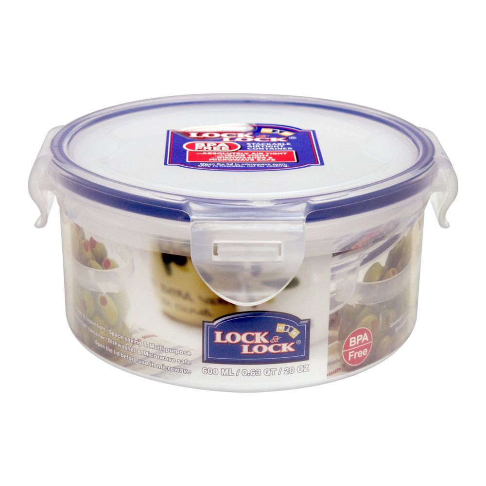 Buy Lock & Lock Air Tight Round Short Food Container, 600ml, LLHPL933 ...