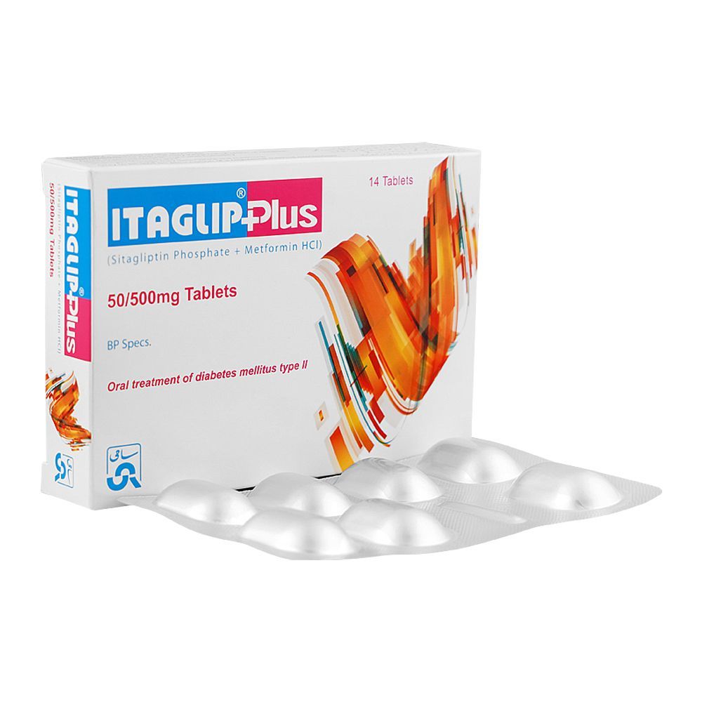 Sami Pharmaceuticals Itaglip Plus Tablet, 50mg + 500mg, 14-Pack