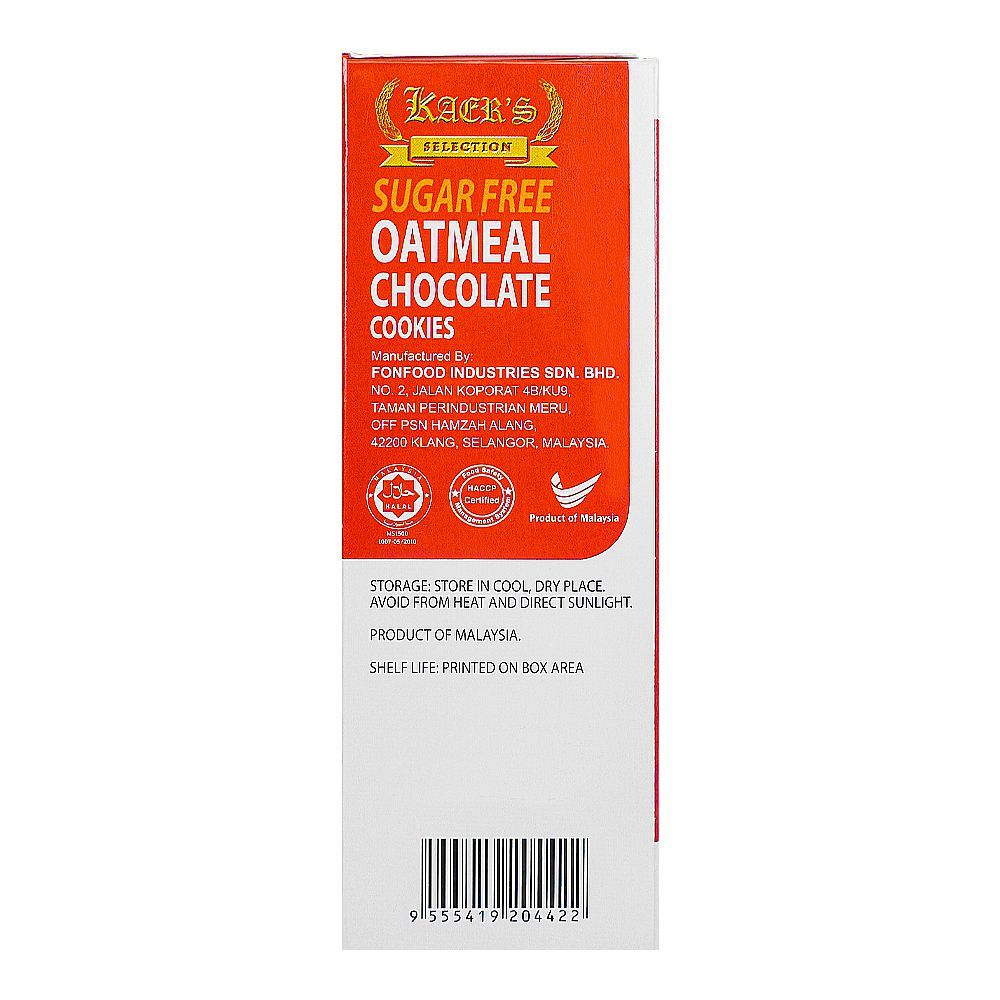 Purchase Kaers Selection Sugar-Free Oatmeal Chocolate Cookies, 100g ...
