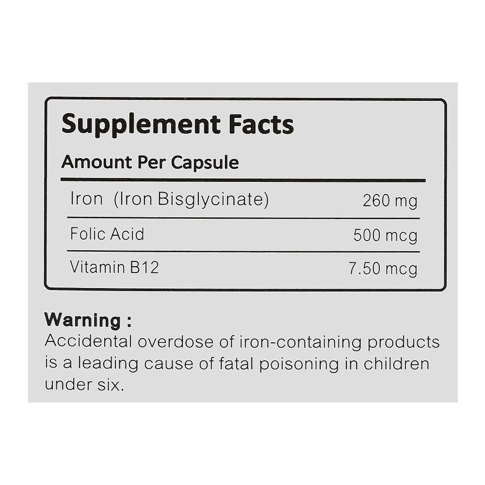 Ferrocite 500mg, Bottle (30 Capsules)