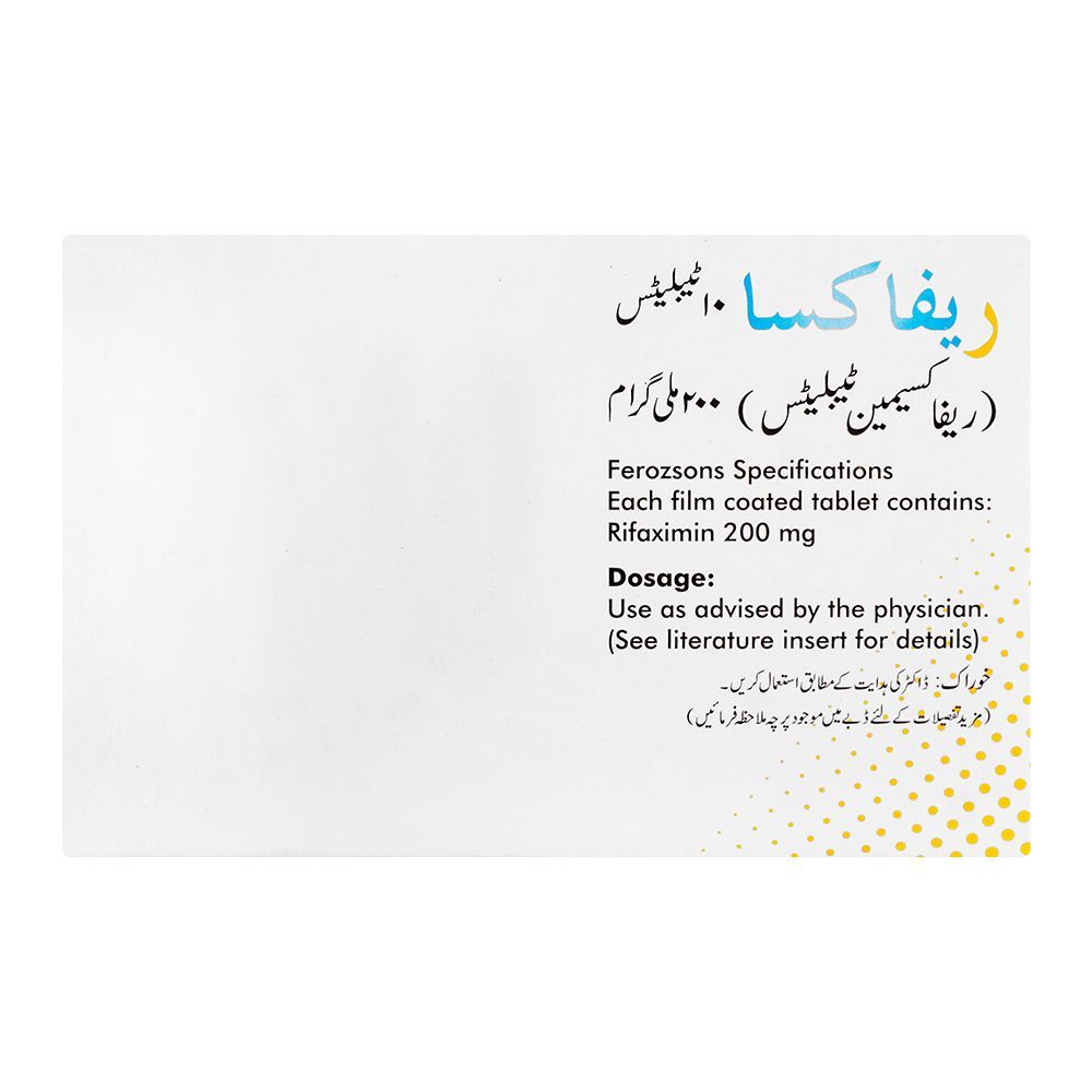 Purchase Ferozsons Laboratories Rifaxa Tablet, 200mg, 10-Pack Online at ...
