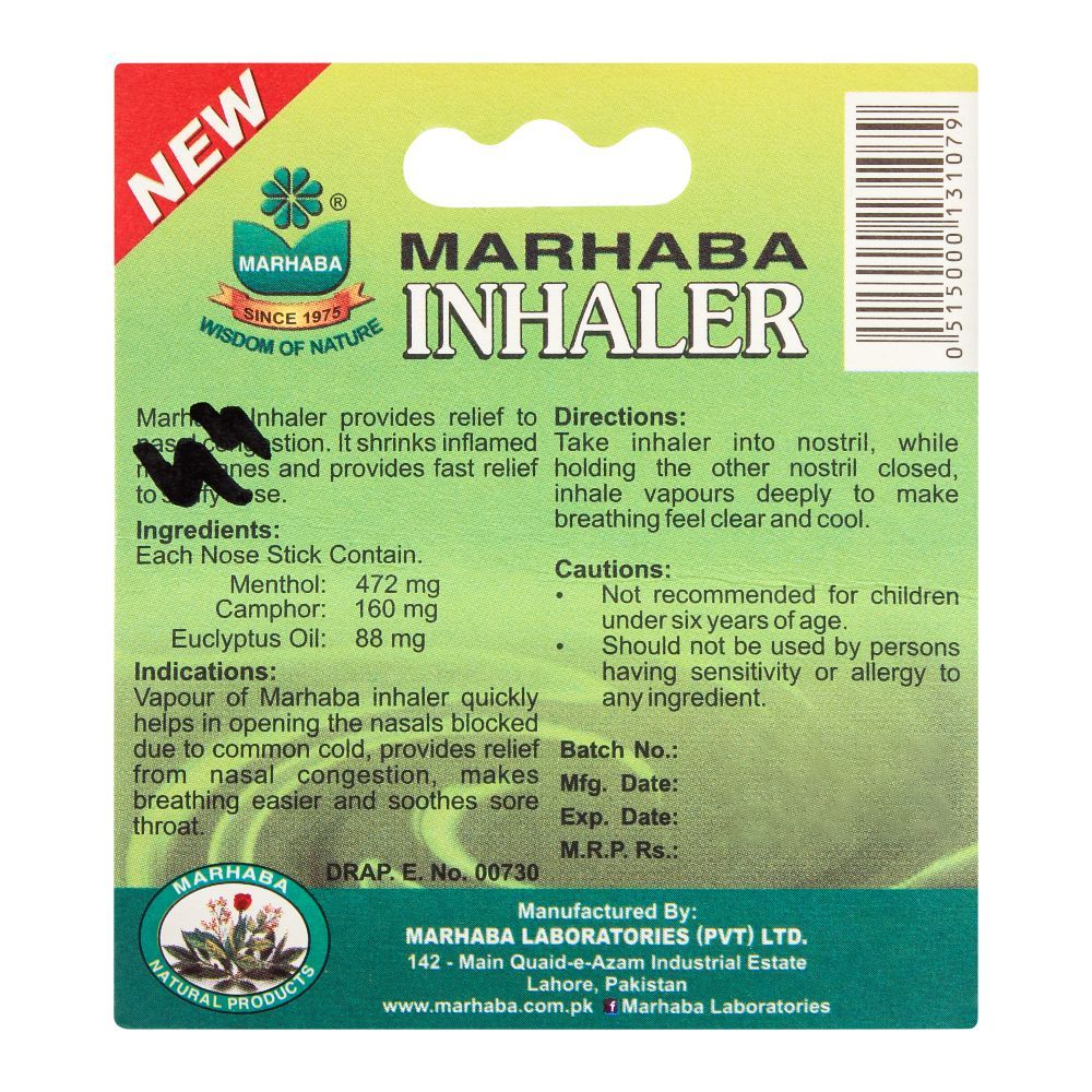 Buy Marhaba Inhaler Online at Special Price in Pakistan - Naheed.pk
