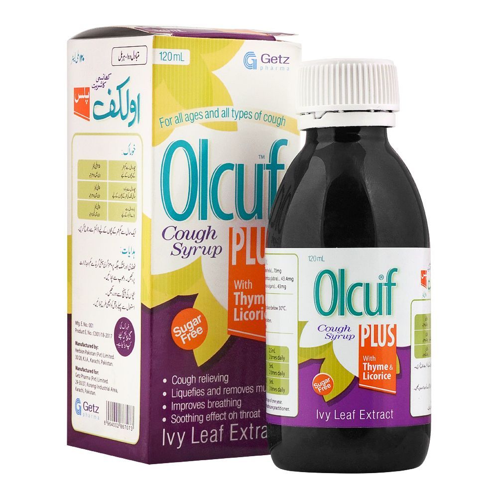 Order Getz Pharma Olcuf Plus Cough Syrup, 120ml Online at Special Price in Pakistan - Naheed.pk