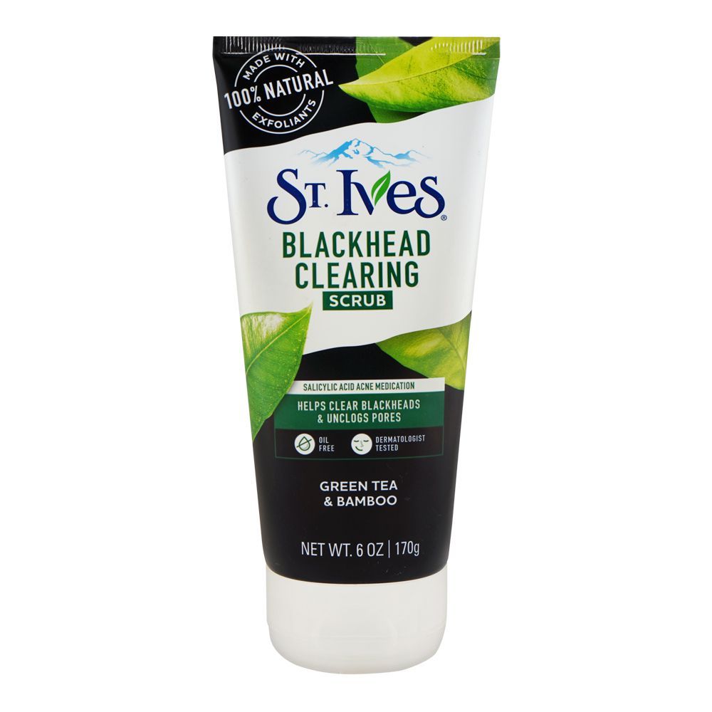 St. Ives Blachhead Clearing Green Tea & Bamboo Scrub Tube, Paraben ...