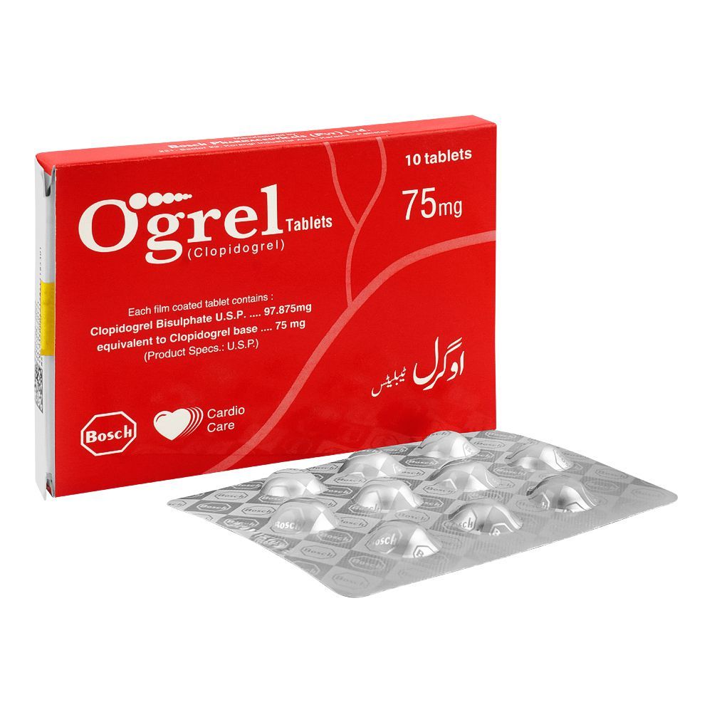 Order Bosch Pharmaceuticals Ogrel Tablet, 75mg, 10-Pack Online at ...