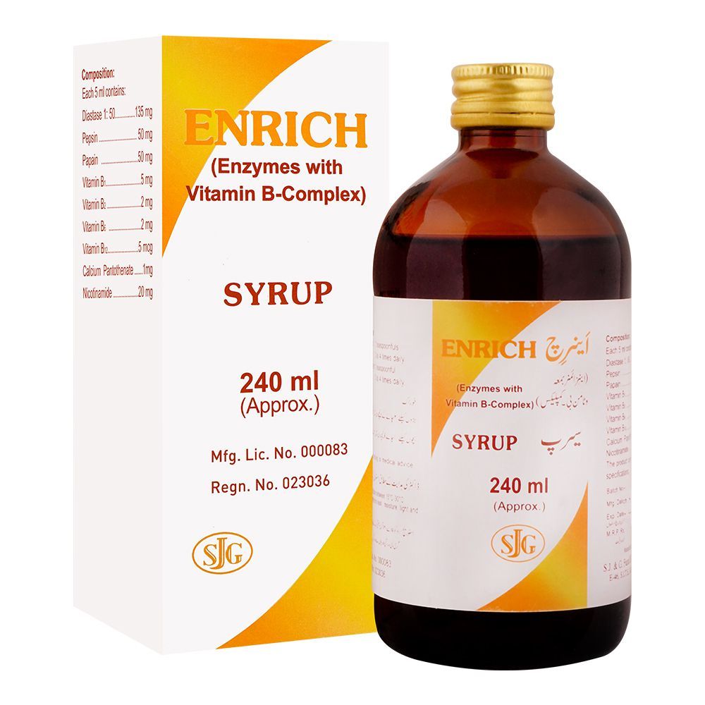 Purchase S.J. & G. Enrich Syrup, 240ml Online at Special Price in ...
