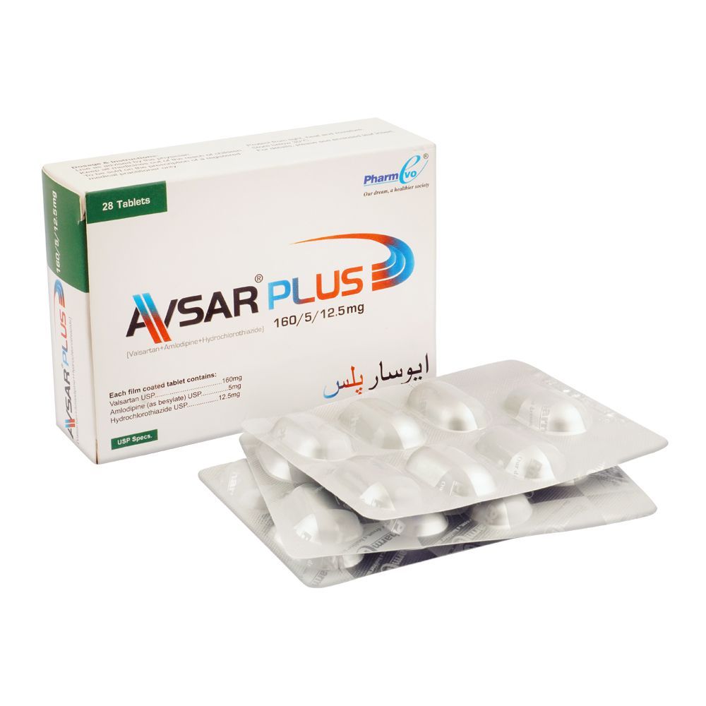 Purchase PharmEvo Avsar Plus Tablet, 160/5/12.5mg, 28-Pack Online at Special Price in Pakistan ...