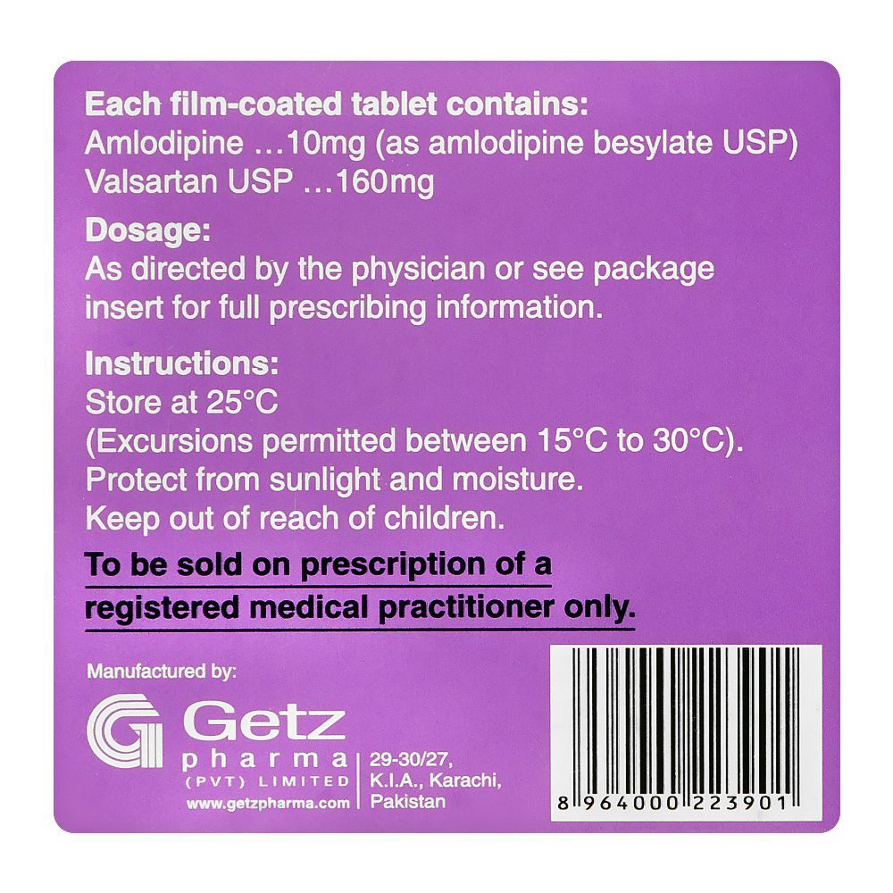 Order Getz Pharma Covam Tablet, 10mg + 160mg, 14-Pack Online at Best ...