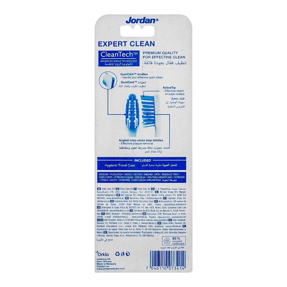 Buy Jordan Expert Clean Tech Toothbrush With Case, Medium, 2-Pack ...