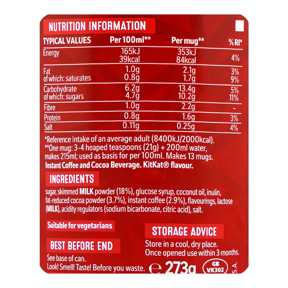 Nescafe Kit kat Latte Powder, 273g