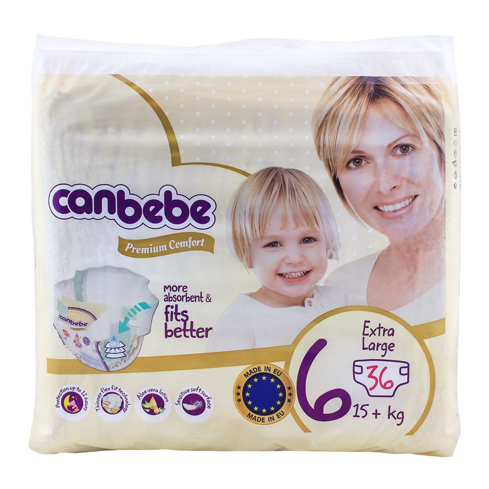 Purchase Canbebe Premium Comfort, No. 6, XL 15+ KG, 36-Pack Diapers ...