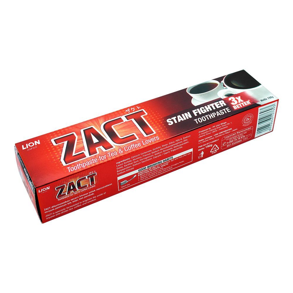 Buy ZACT Lion Stain Fighter Toothpaste, 190g Online at Special Price in Pakistan - Naheed.pk