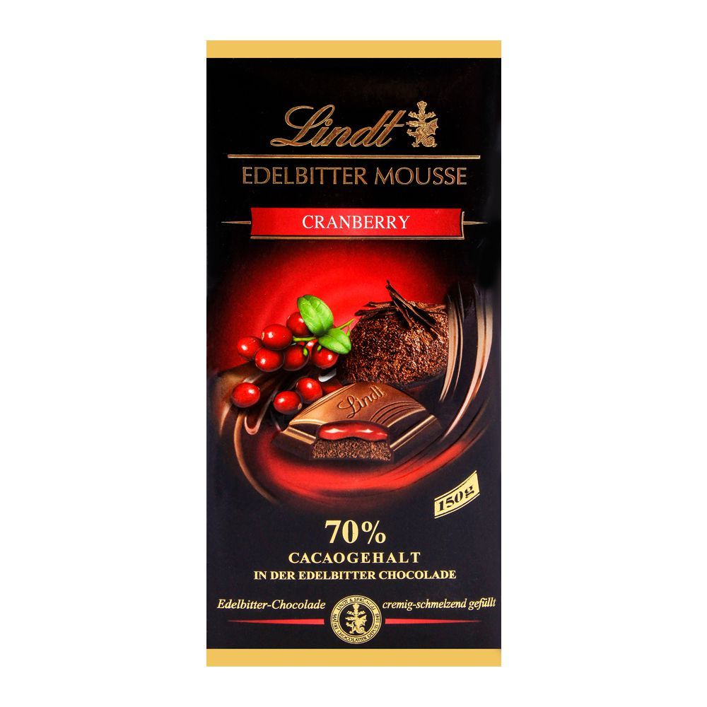 Purchase Lindt Edelbitter Mousse Cranberry Chocolate 150g Online at ...
