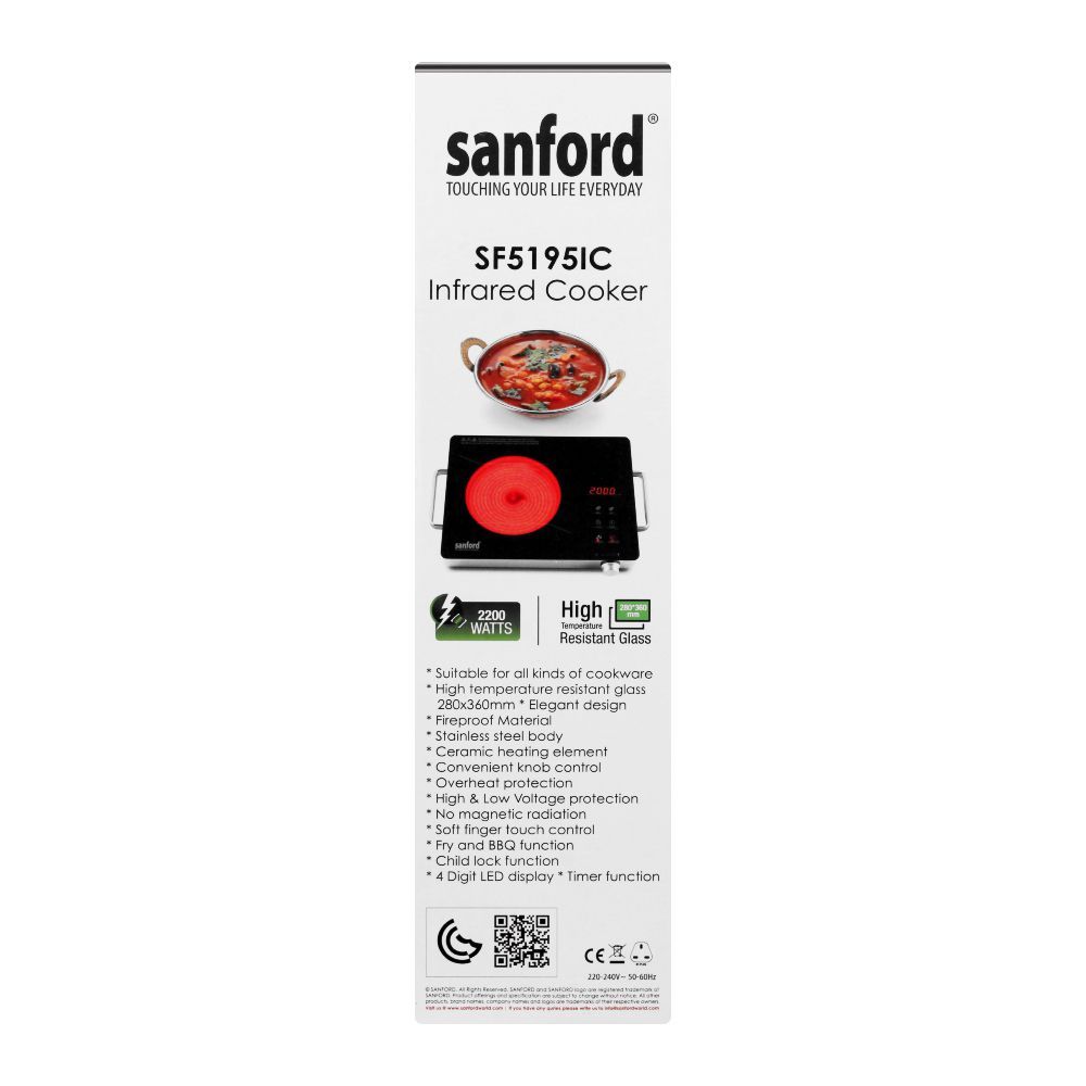Purchase Sanford Infrared Electric Cooker, 2200W, SF-5195IC Online at ...