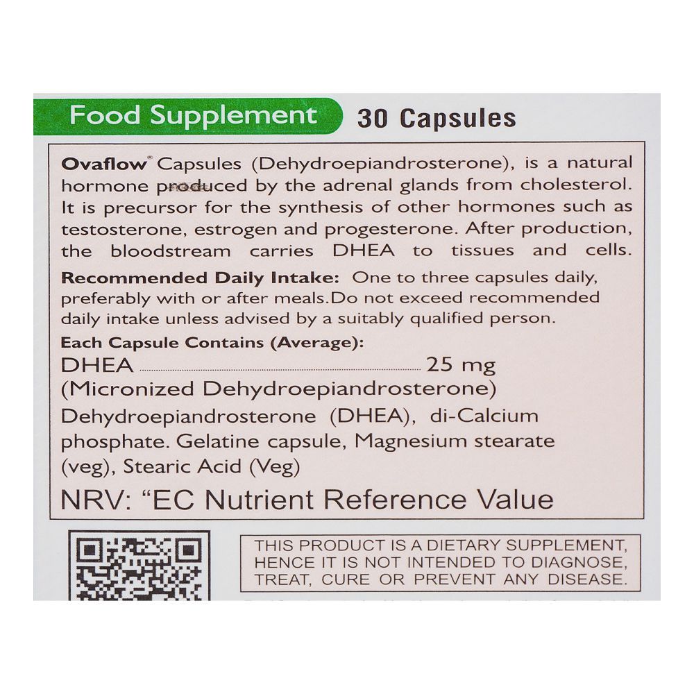 Buy Nutra Zone Healthcare Ovaflow Dhea Capsule, 25mg, 30-Pack Online at ...