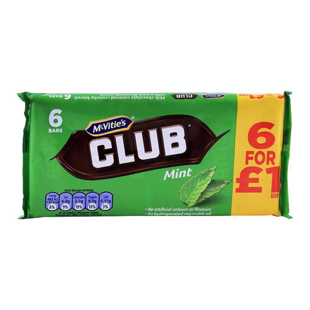 Order Mcvitie's Club Mint Chocolate, 6-Pack Online at Best Price in ...