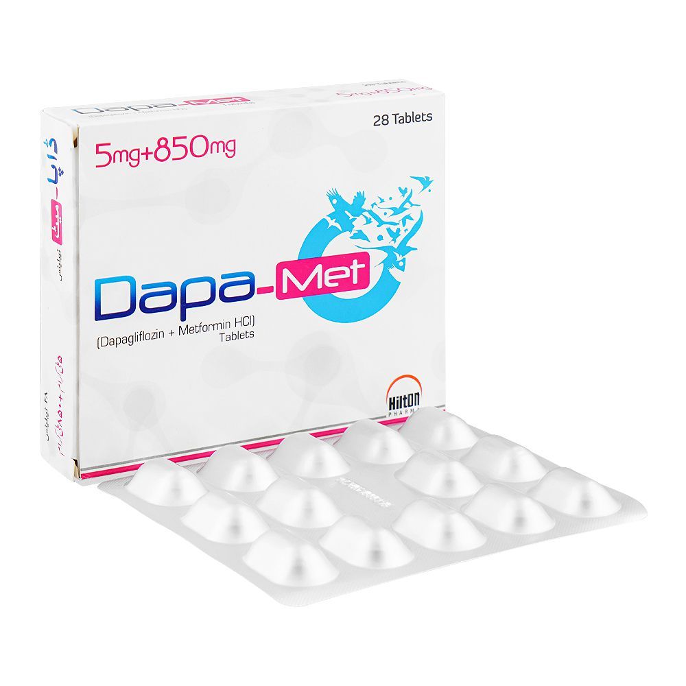 Dapa-Met Tablets 5mg+850mg, Box (28 Tablets)