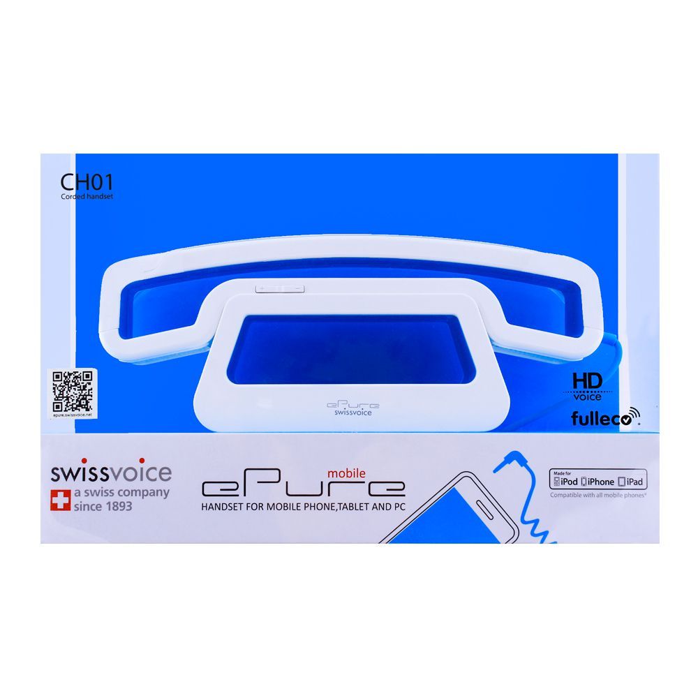 Purchase SwissVoice ePure Mobile Corded Handset, Blue, CH01 Online at ...