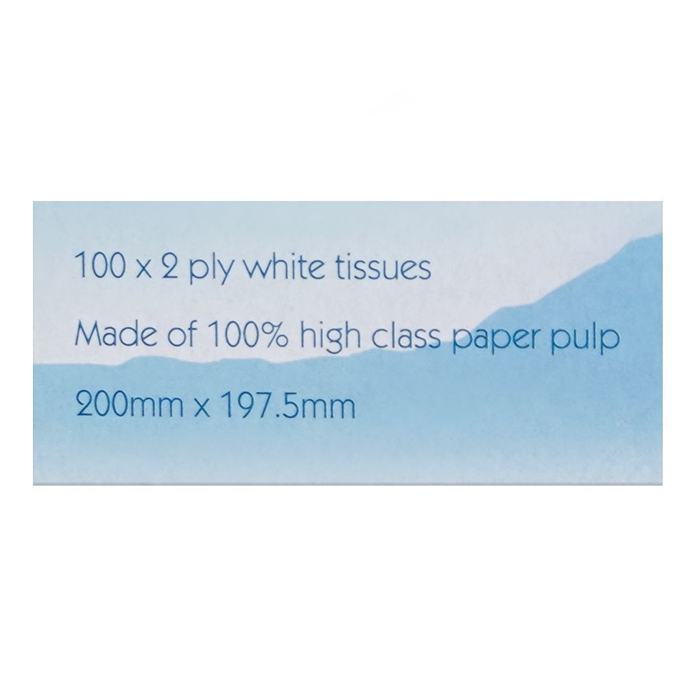 Masafi White Tissue Box, 2-Ply, 100 Sheets