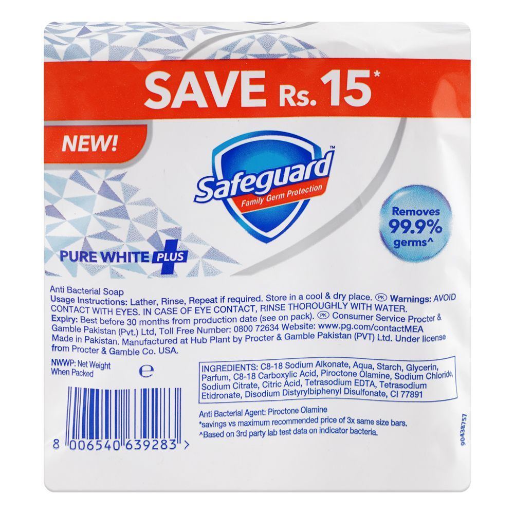Purchase Safeguard Pure White Soap, 3-Pack, 175g Online at Best Price ...