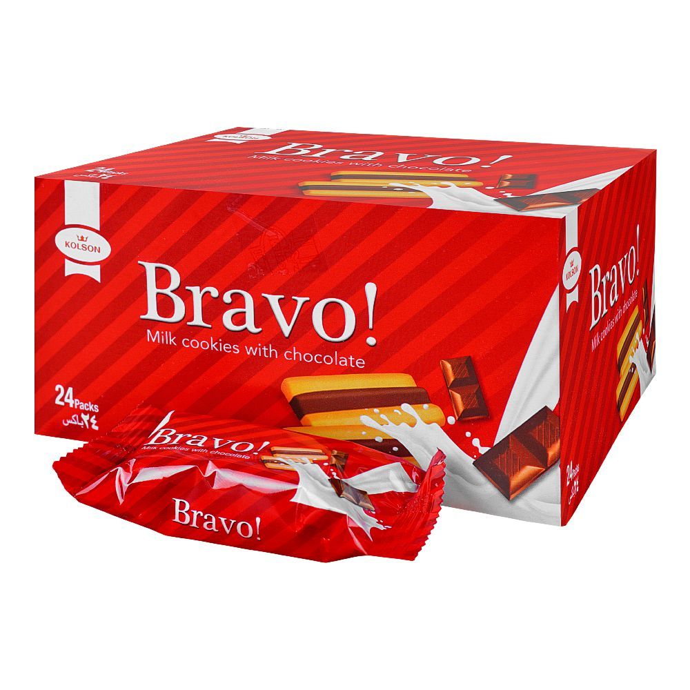 Buy Kolson Bravo Milk Cookies With Chocolate, Biscuits Tikky Pack ...