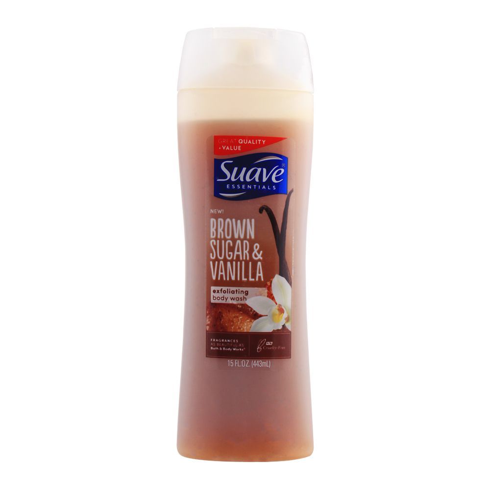 Buy Suave Essentials Brown Sugar & Vanilla Exfoliating Body Wash, 443ml ...