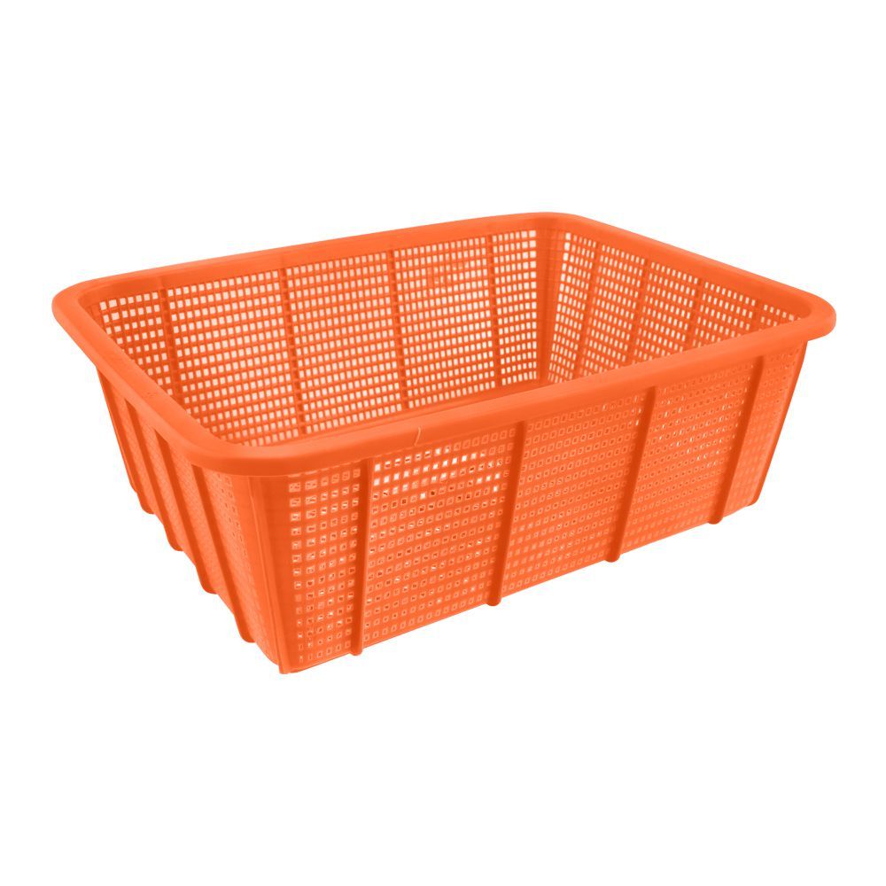 Buy Lion Star Square Multi-Purpose Plastic Basket, Orange, Small, BW-26 ...