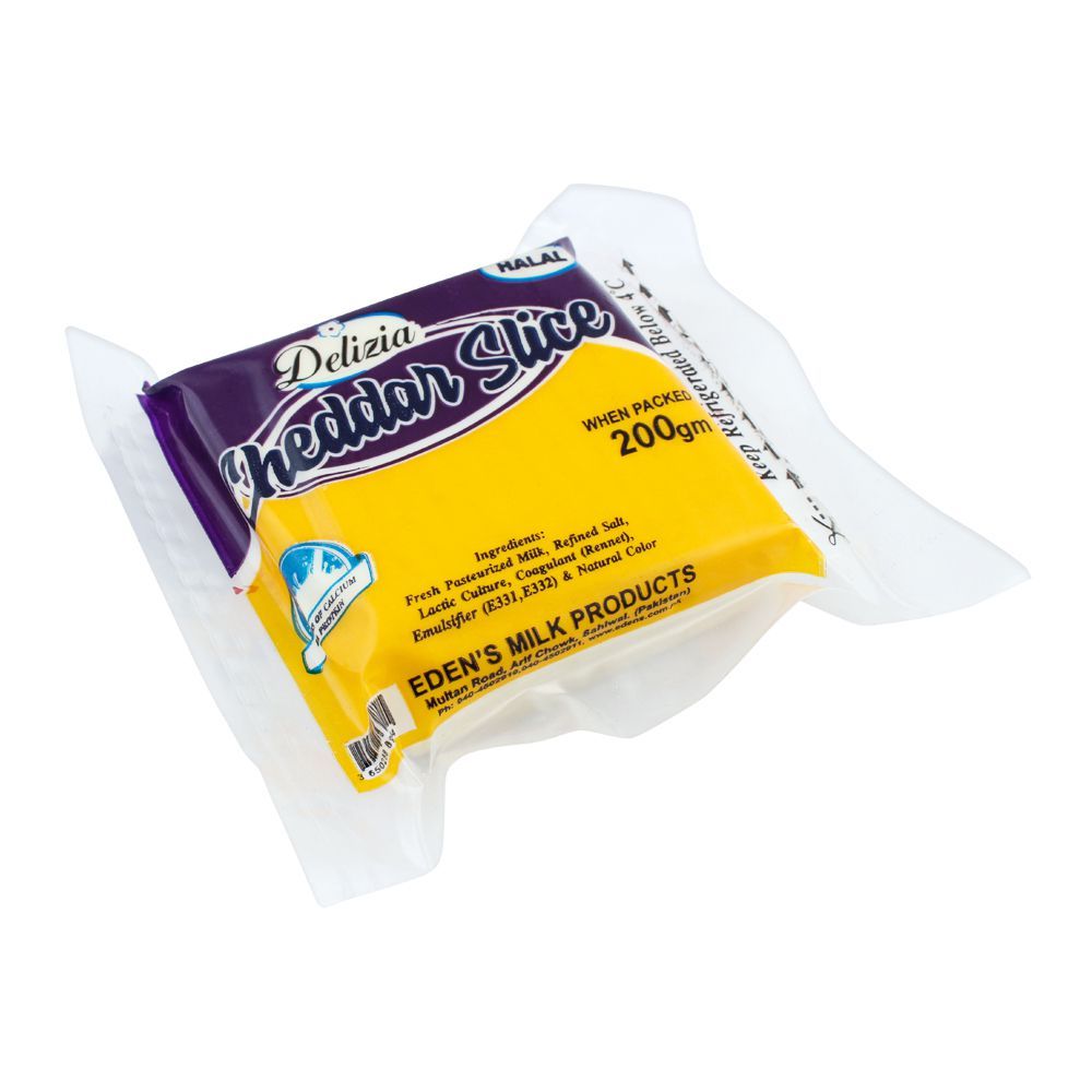 Order Delizia Cheddar Slice Cheese, 200g Online at Best Price in ...
